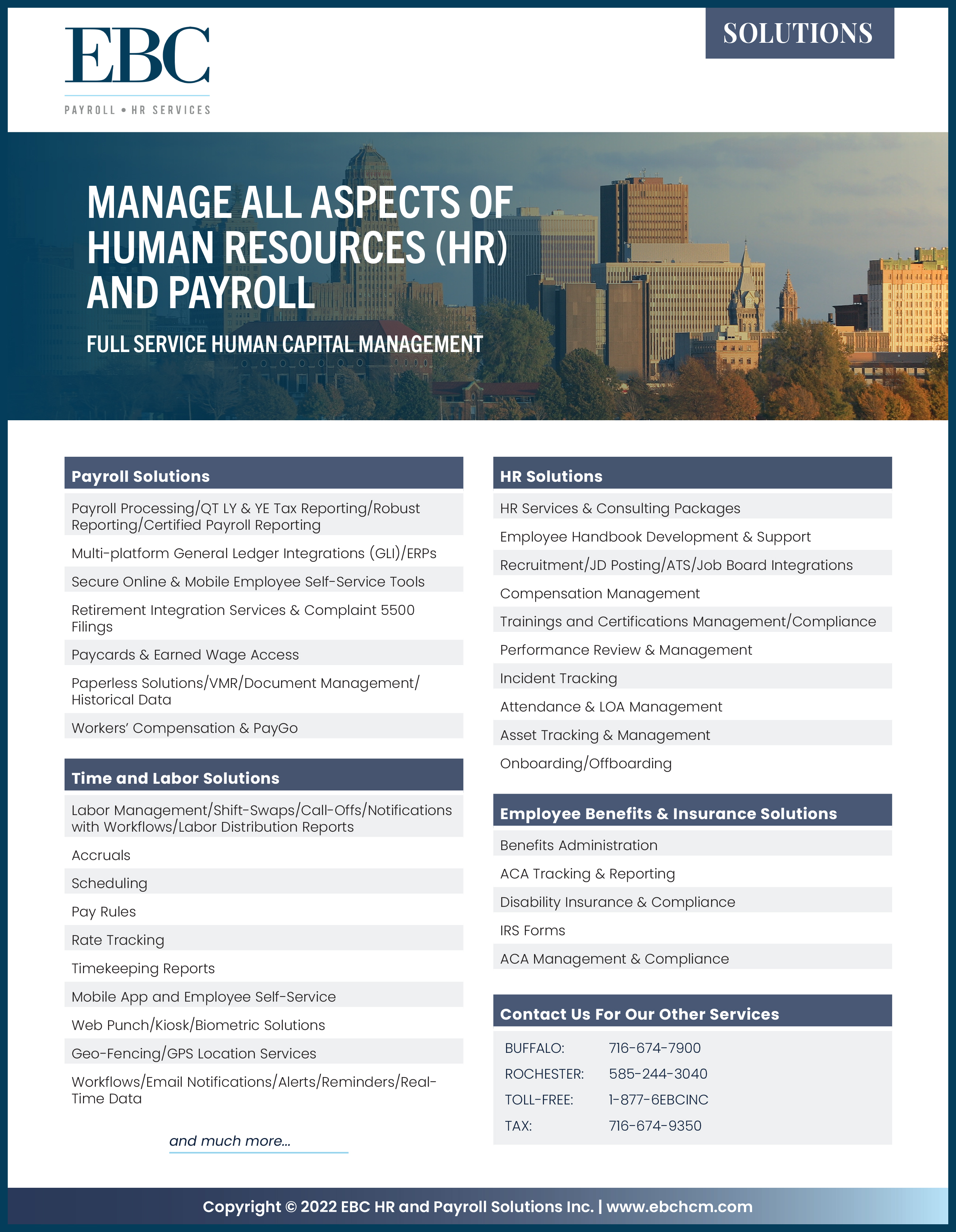 Product Profiles & Features | Resources & Support | EBC HCM